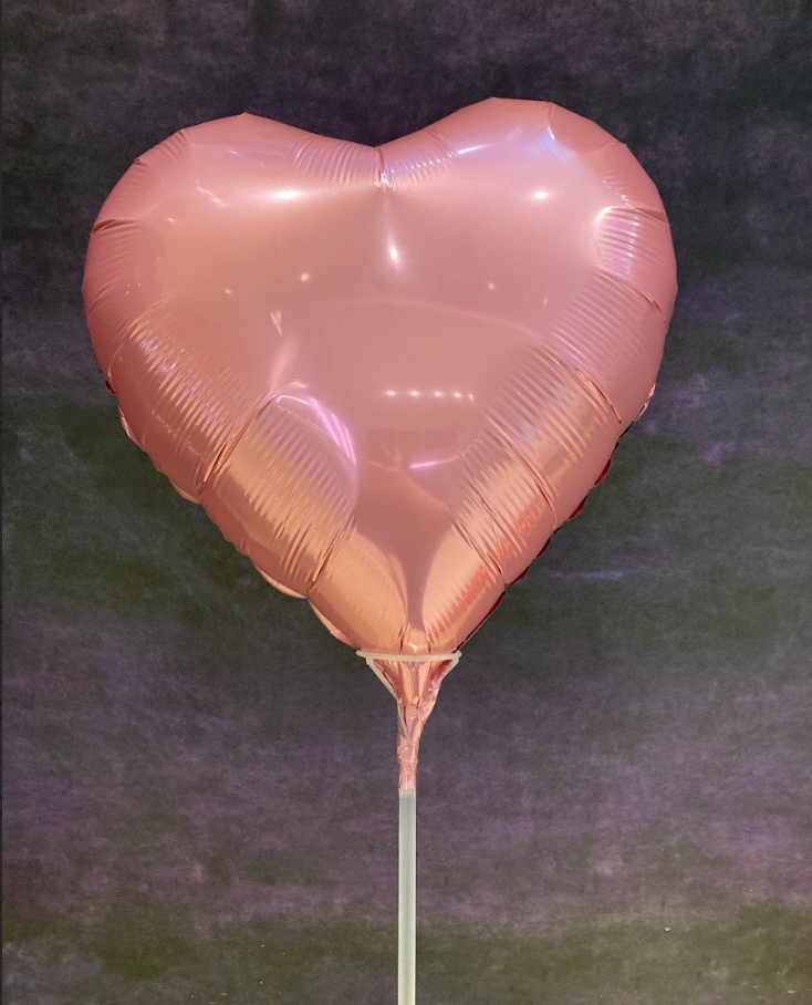 18" Heart Foil balloon on stick (FL18-HT-SK01) – Starships Flowers ...