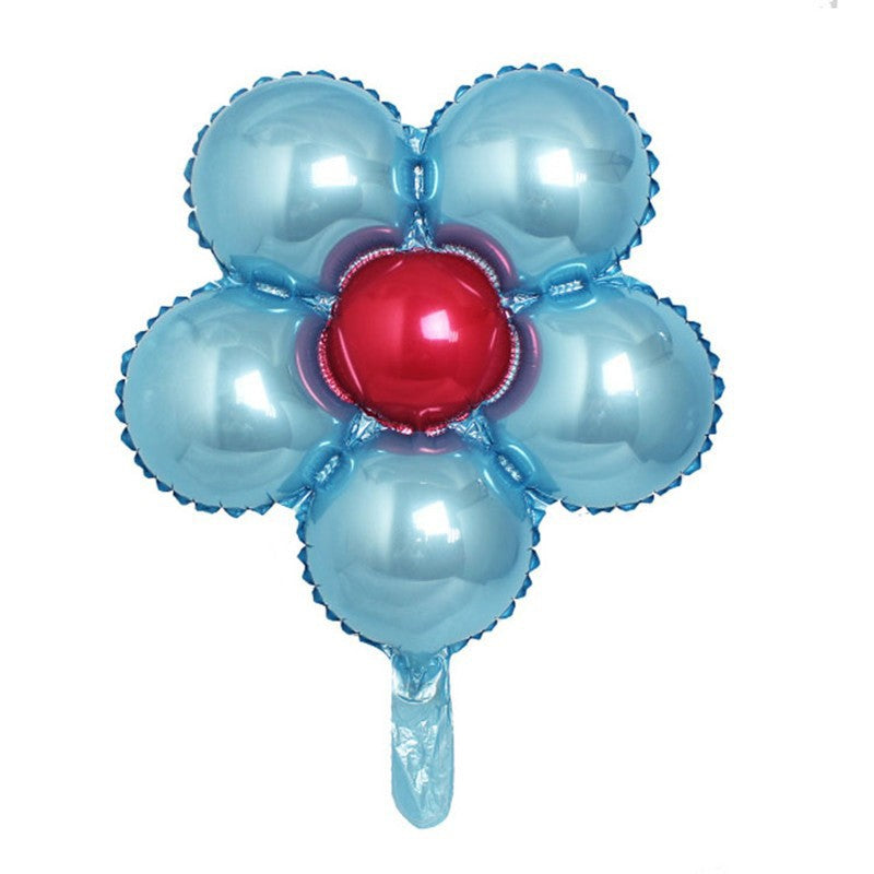 Small Foil Light Blue Flower (55cm) – Starships Balloons