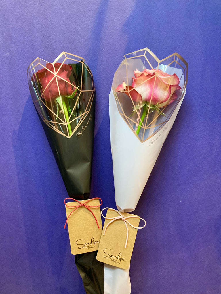 Single Stalk Fresh Flower Bouquet – Starships Balloons