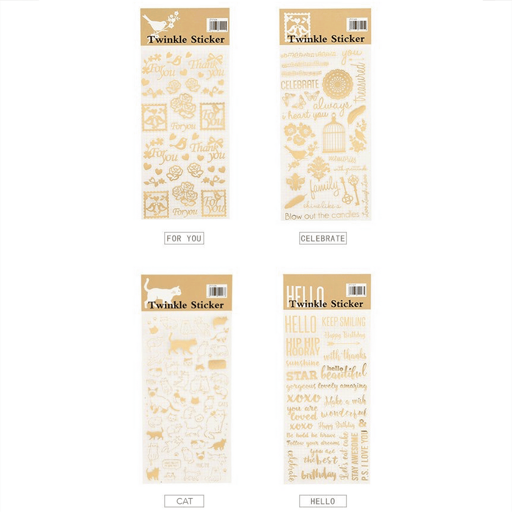 Twinkle Stickers - Gold Foil – Starships Flowers & Balloons