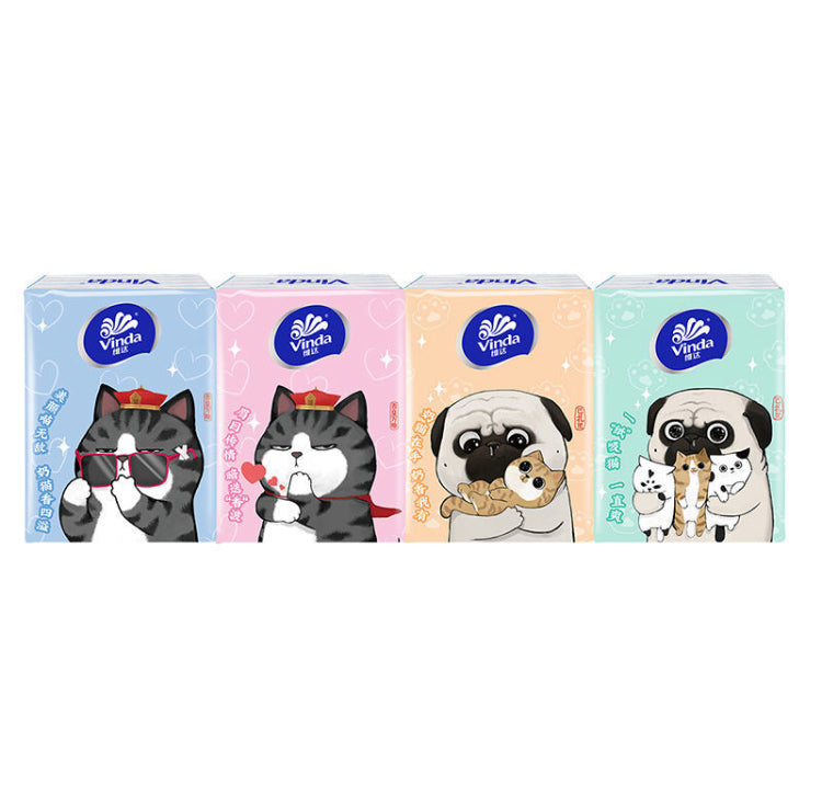 Vinda 4Ply Packet Tissue: Milk Cat 1s – Starships Balloons